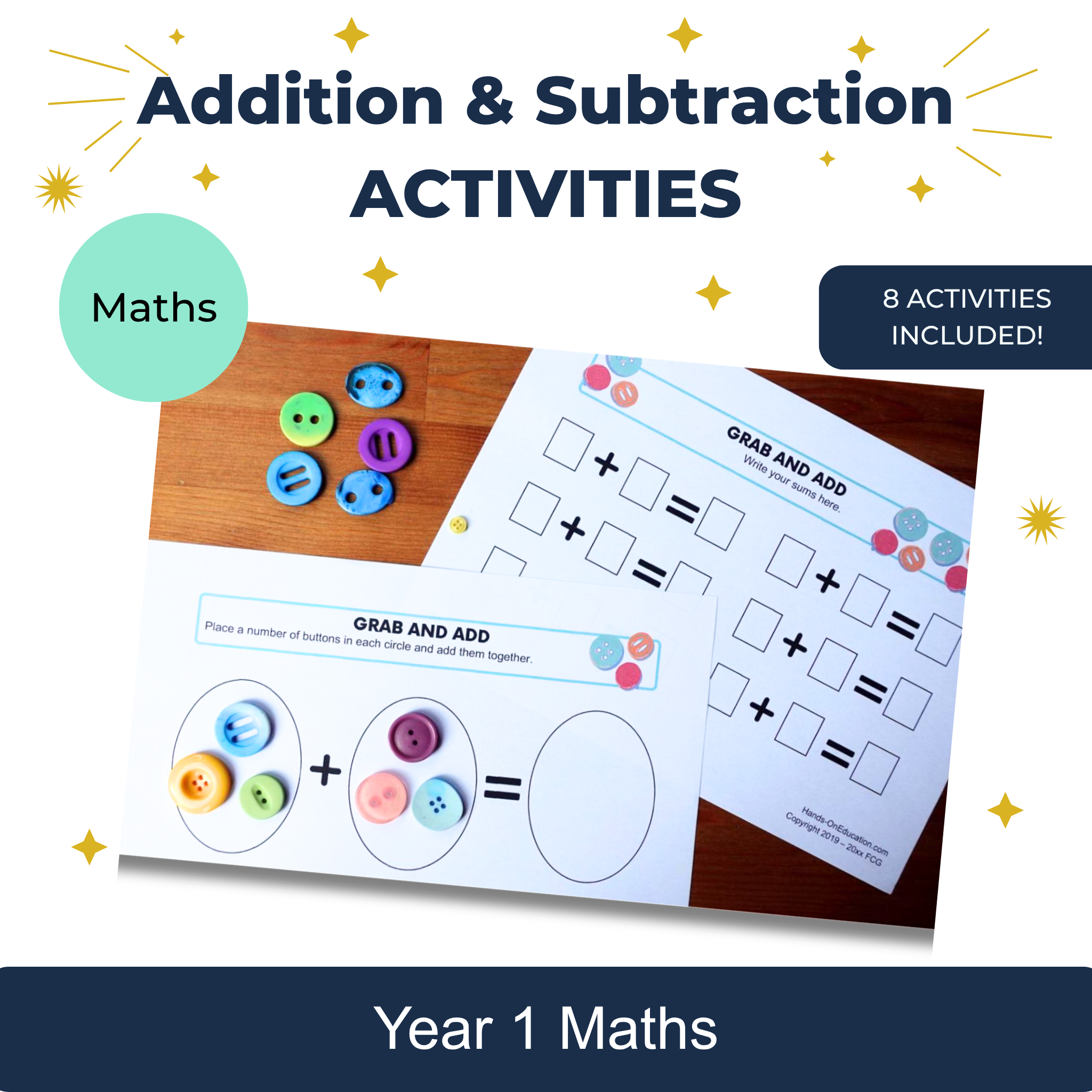 Year 1 Addition & Subtraction Activities | KS1 Maths Pack | Hands-On ...