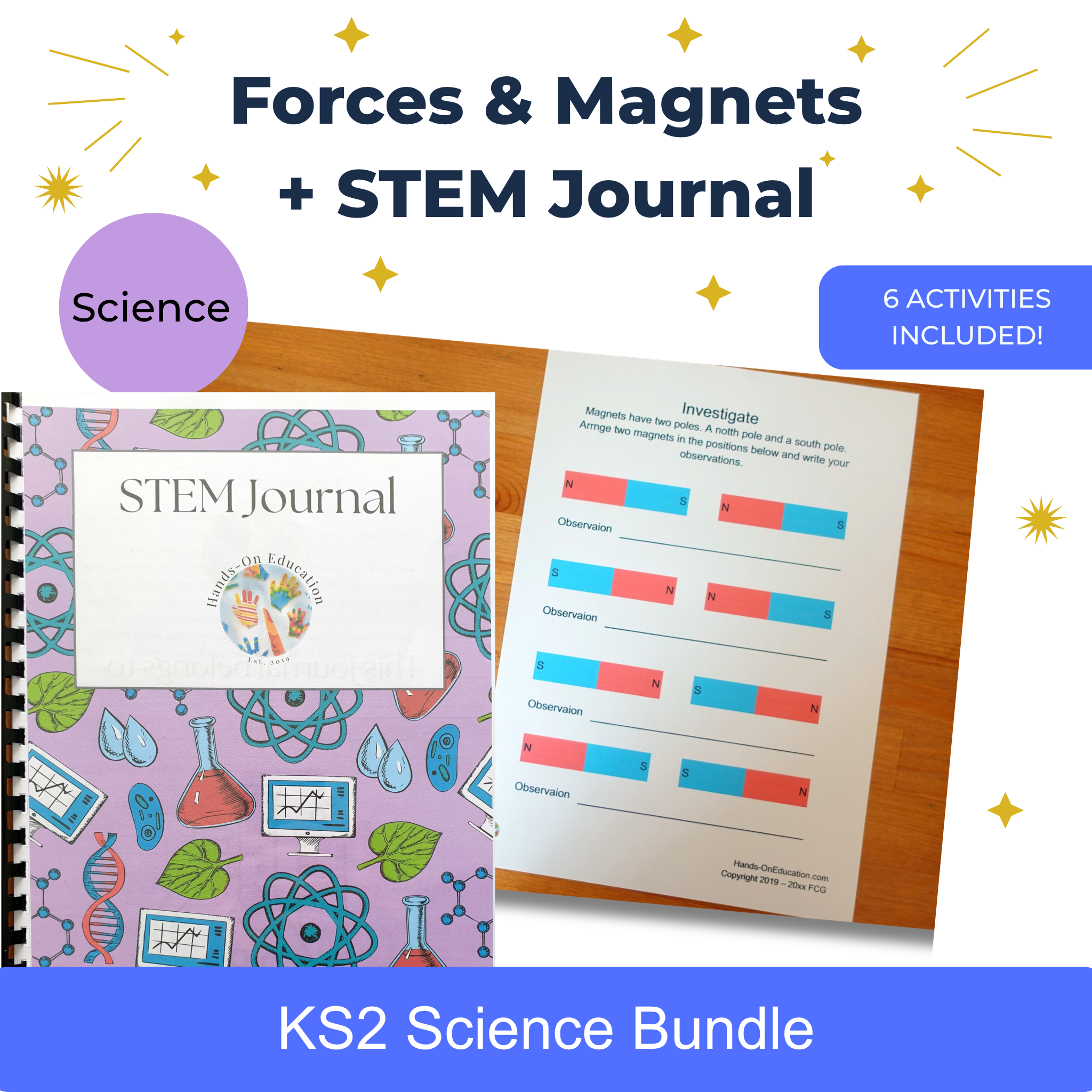 Forces & Magnets + STEM Journal | Year 3 KS2 Science Topic | Hands-On ...