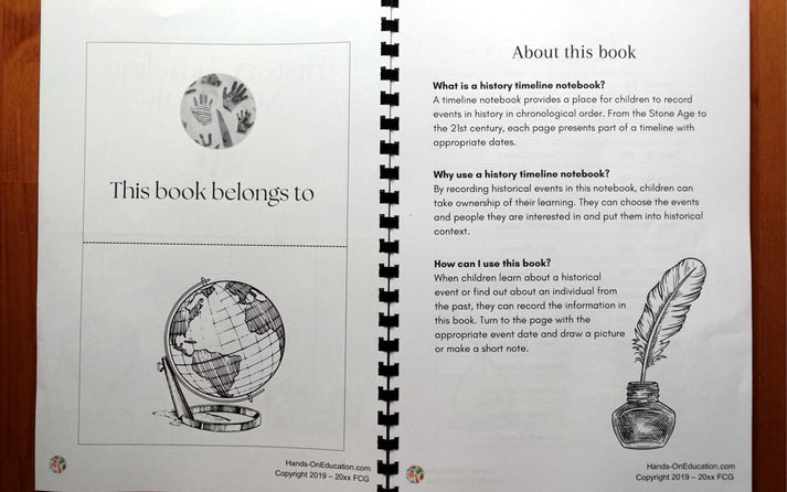 History Timeline Notebook | PDF E-Book | Hands-On Education